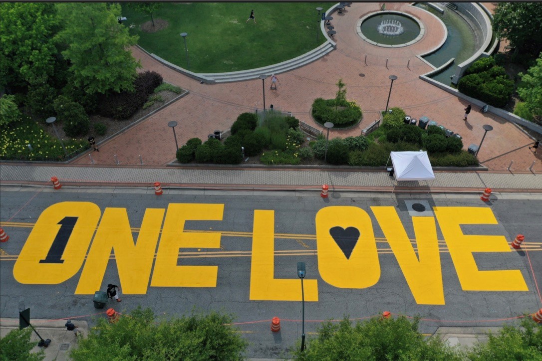 One Love (Black Uprising) Street Mural – GREENSBORO PUBLIC ART